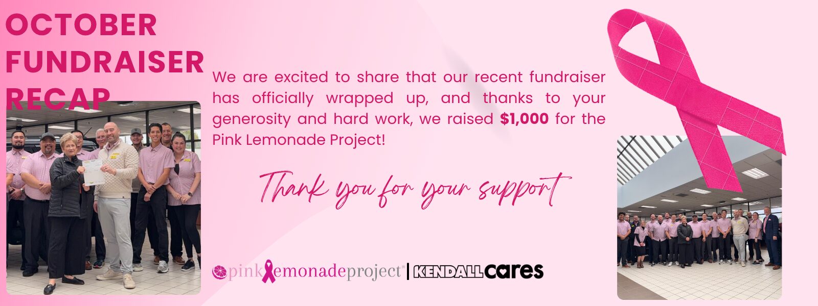 Kendall Vancouver - Pink Lemonade Project Highlights! - Kendall Cares